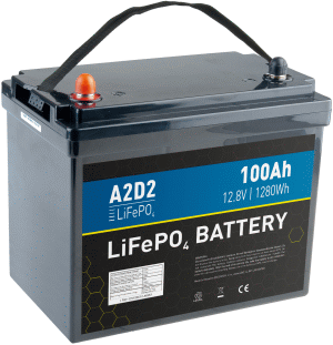 Avacom LiFePO4 akumulator A2D2 12,8V 100Ah M8 mali - LFA2-12V100C10 ...